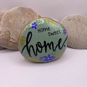 Home Sweet Home Painted Rock, Moving Gift, New Home Gift, Realtor Gift ...
