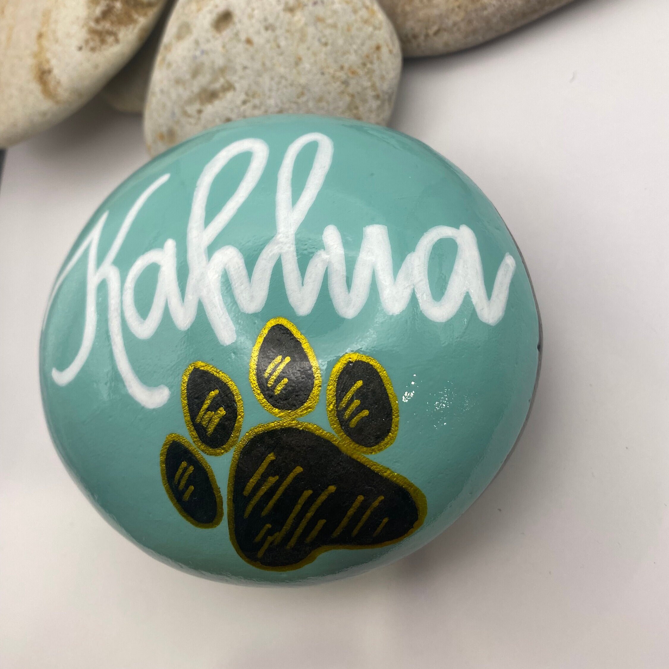 Pet Name Painted Rock, Pet Memorial Rock, Pet Name Gift, Pet Loss Rock ...