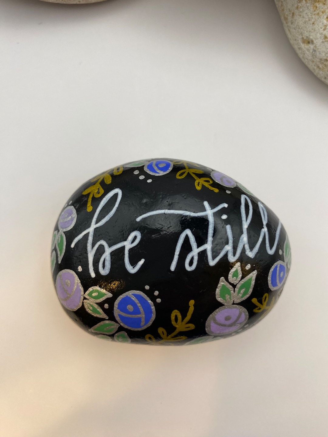 Be Still Painted Rock, Bible Verse Rock, Bible Quotes, Religious Rocks ...