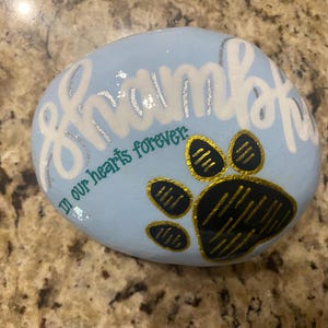 Pet Name Painted Rock, Pet Memorial Rock, Pet Name Gift, Pet Loss Rock ...