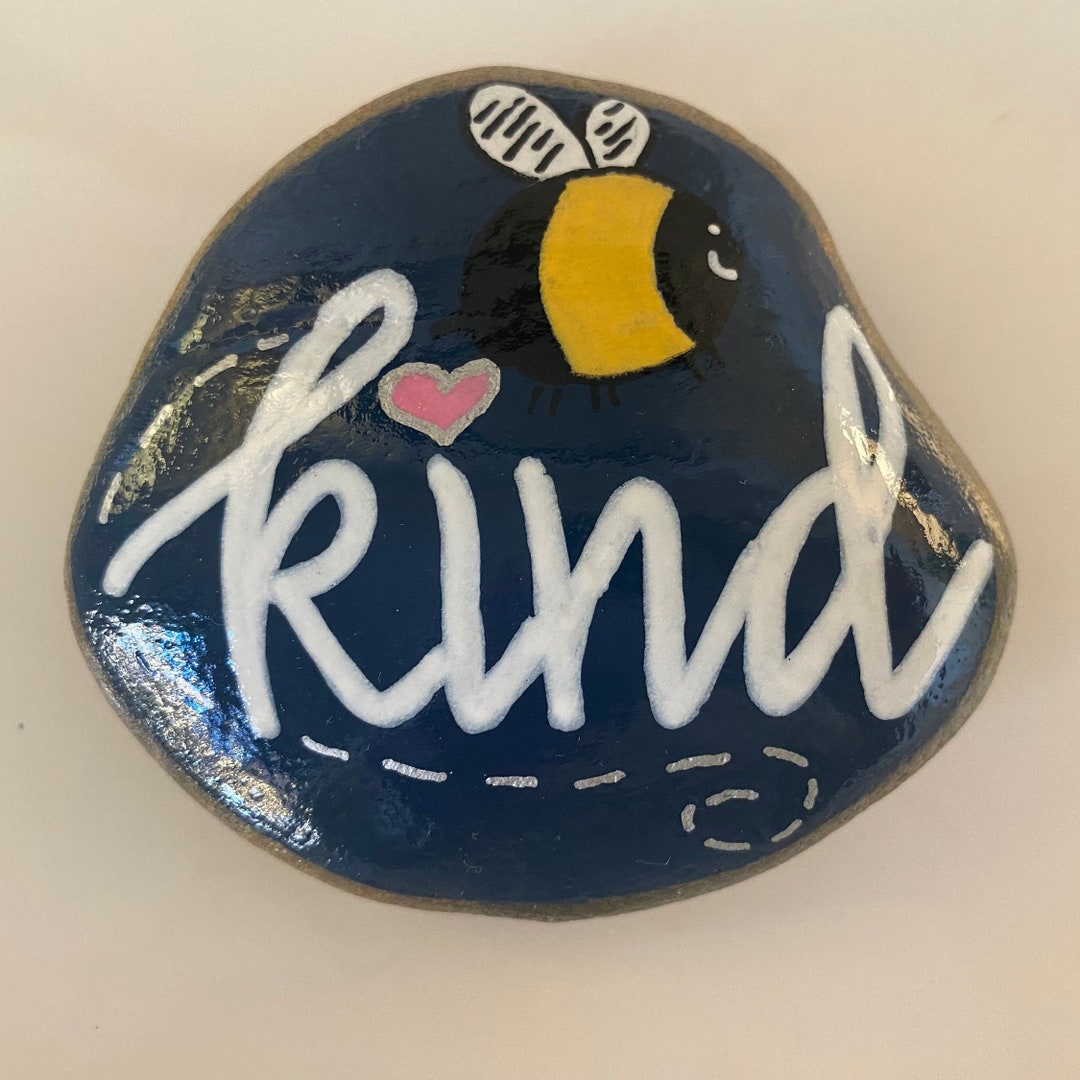 Be Kind Painted Rock, Bee Kind, Garden Rock, Bee Rock - Etsy