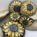 Sunflower Painted Rocks, Hand Painted Rocks, Flower Rocks, Sunflower ...