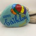 Happy Birthday Painted Rock, Birthday Painted Balloon Rock, Happy ...