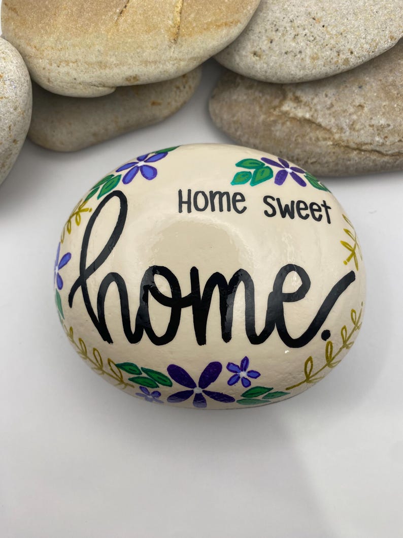 Home Sweet Home Painted Rock, Welcome Home Rock, Welcome to Our Home ...