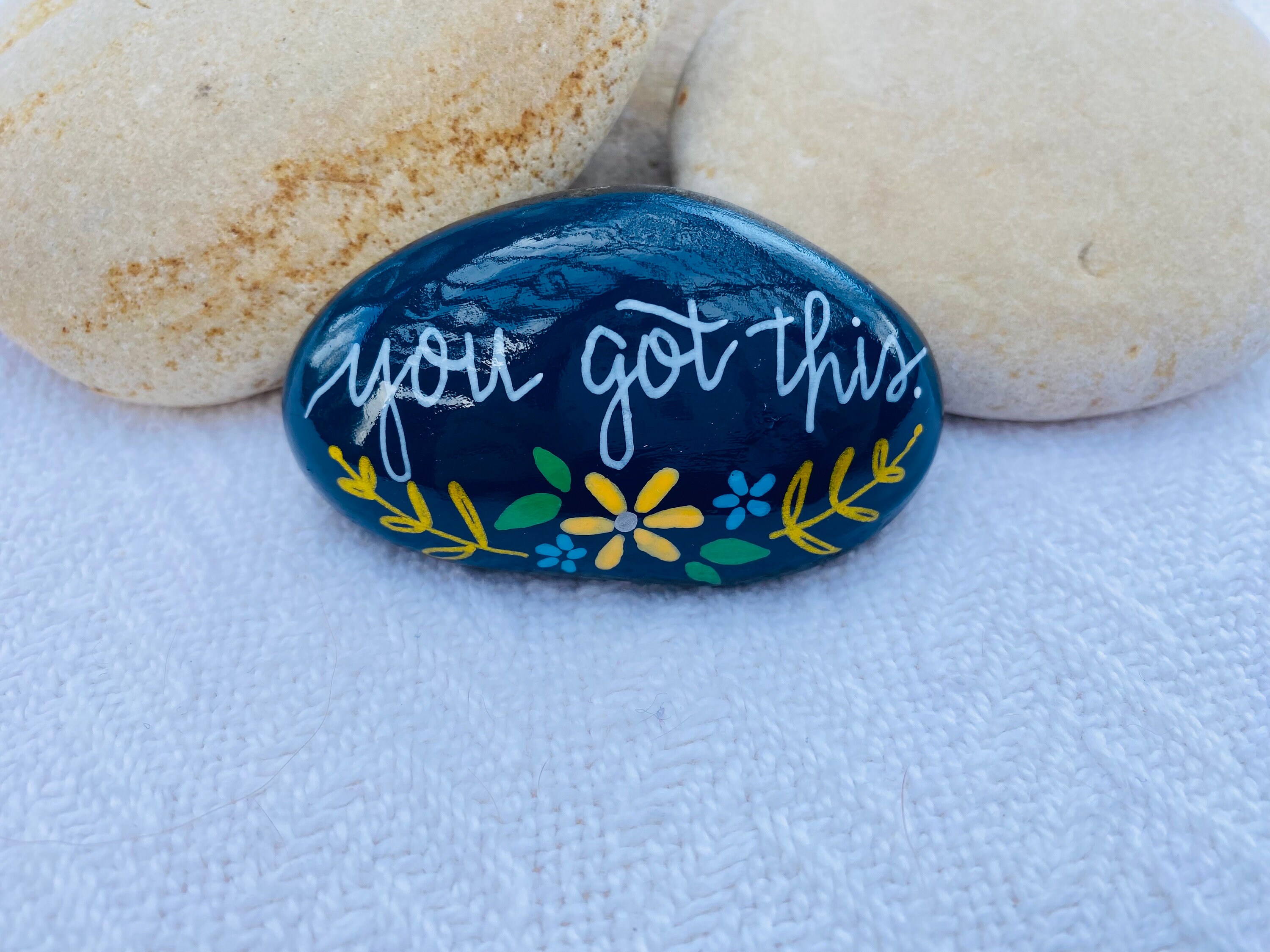 You Got This Encouragement Rock, Hand Painted Rock, Good Luck Rock ...