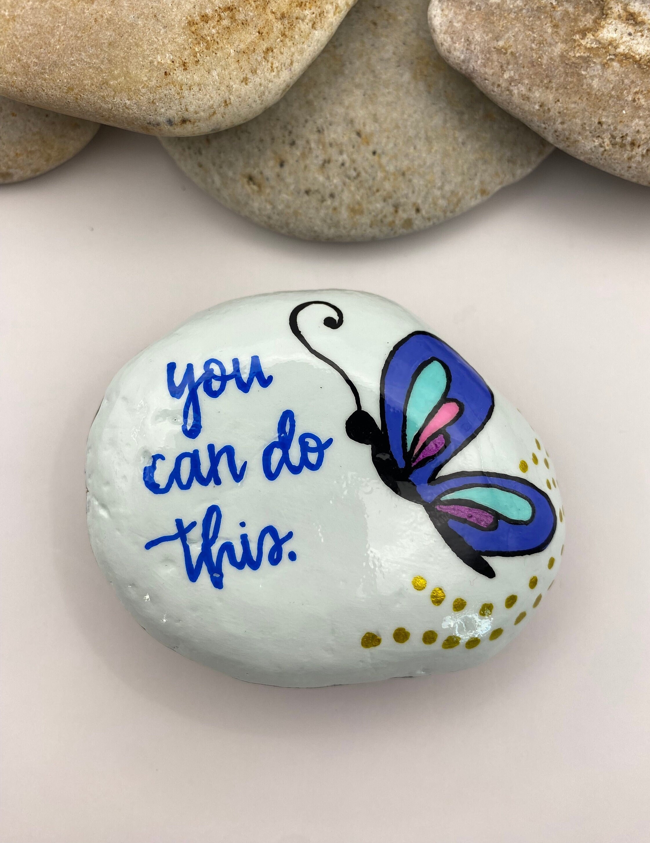 You Can Do This Butterfly Painted Rock, Encouragement Rock, Affirmation ...