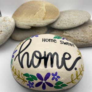 Home Sweet Home Painted Rock, Welcome Home Rock, Welcome to Our Home ...