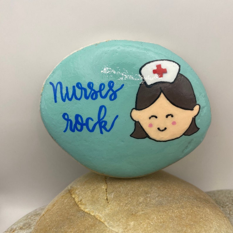 Nurses Rock Painted Rock, Doctors Rock Painted Rock, Nurse Appreciation ...