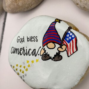 God Bless America Painted Rock, July 4th Rock, Patriotic Rock, Happy ...