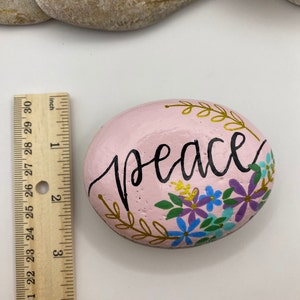 Peace Painted Rock, Affirmation Rock, Inspirational Painted Rock - Etsy