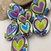 Heart Rocks, Assorted Heart Rocks, Painted Rocks, Valentine's Day Rocks ...
