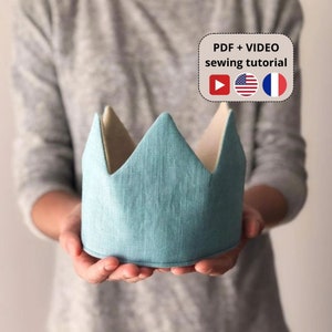 Crown Sewing Pattern PDF, Video Tutorial, Instant Download ...