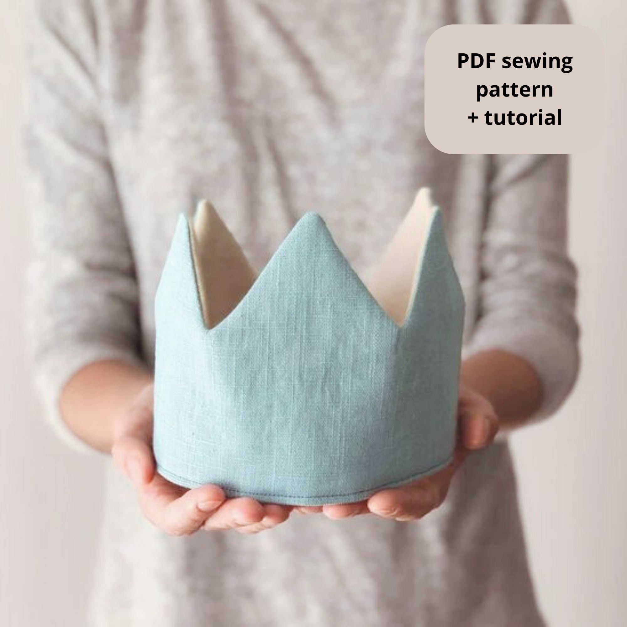 First Birthday Crown PDF Pattern, DIY Crown Sewing Pattern, PDF Pattern ...