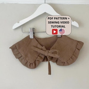 Detachable Ruffle Collar PDF Pattern, Peter Pan Neck Collar, Sewing ...