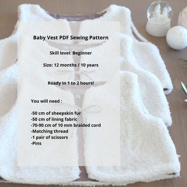 Baby Vest Sewing Pattern, Toodler Vest, PDF Pattern & Tutorial, Instant ...