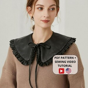 Detachable Ruffle Collar PDF Pattern, Peter Pan Neck Collar, Sewing ...