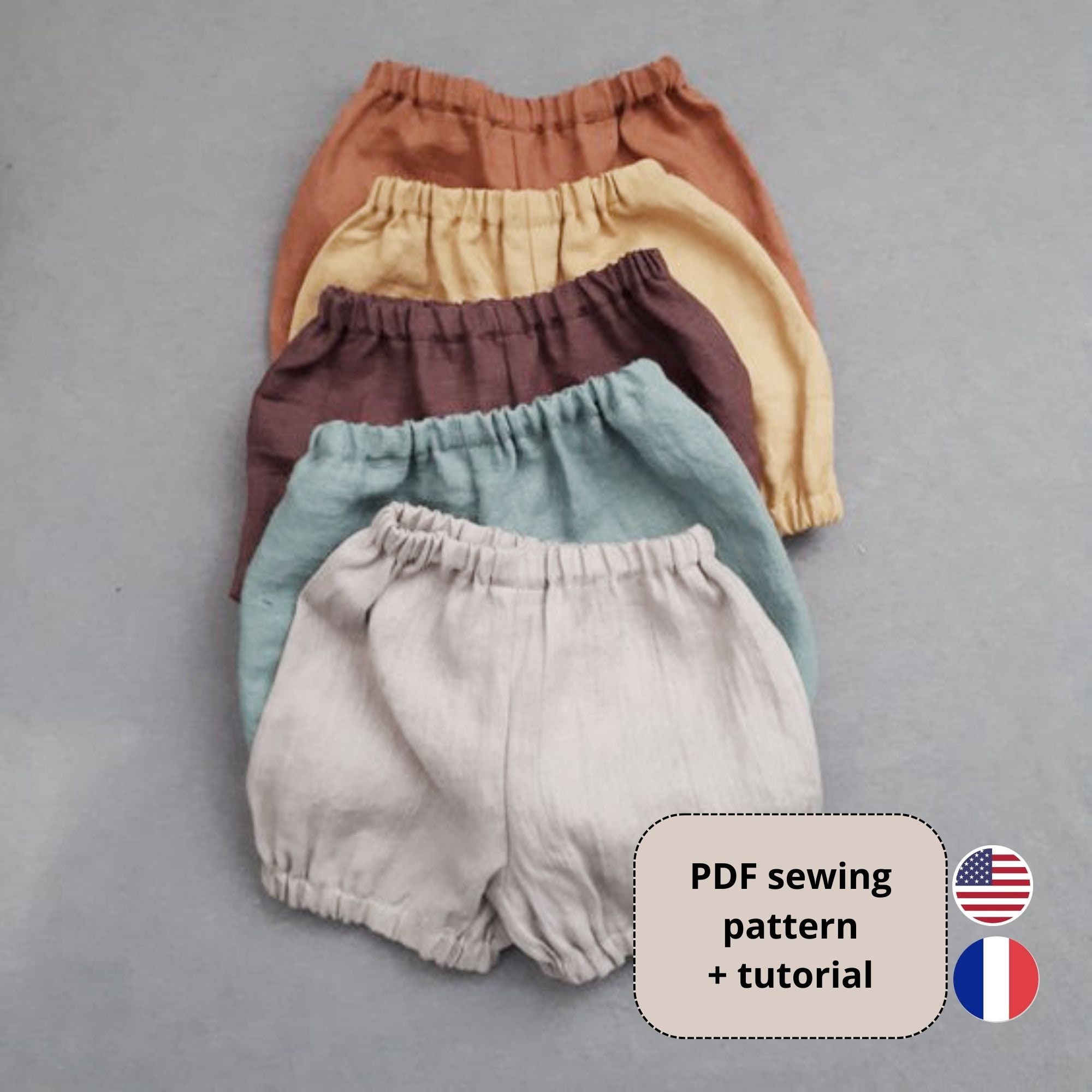Baby Bloomers PDF Sewing Pattern With Video Tutorial , Instant Download ...
