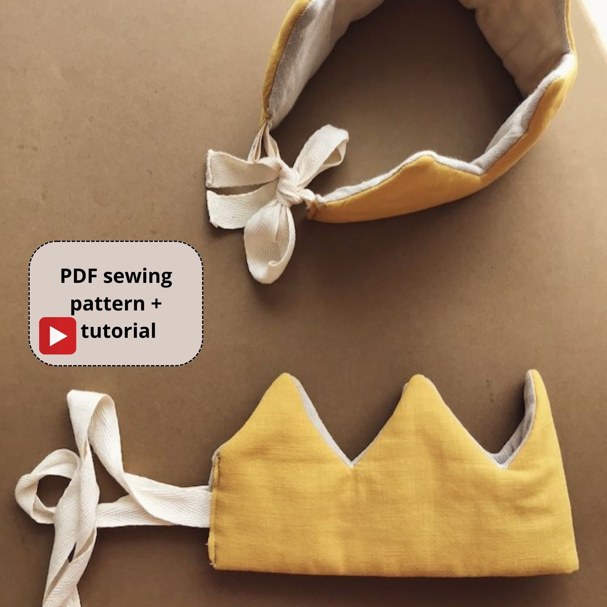Birthday Crown PDF Pattern, Crown Sewing Pattern, DIY Crown, Pattern ...