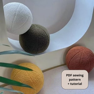 Boucle Ball Pillow Sewing Pattern Ball Cushion Pattern PDF Instant ...