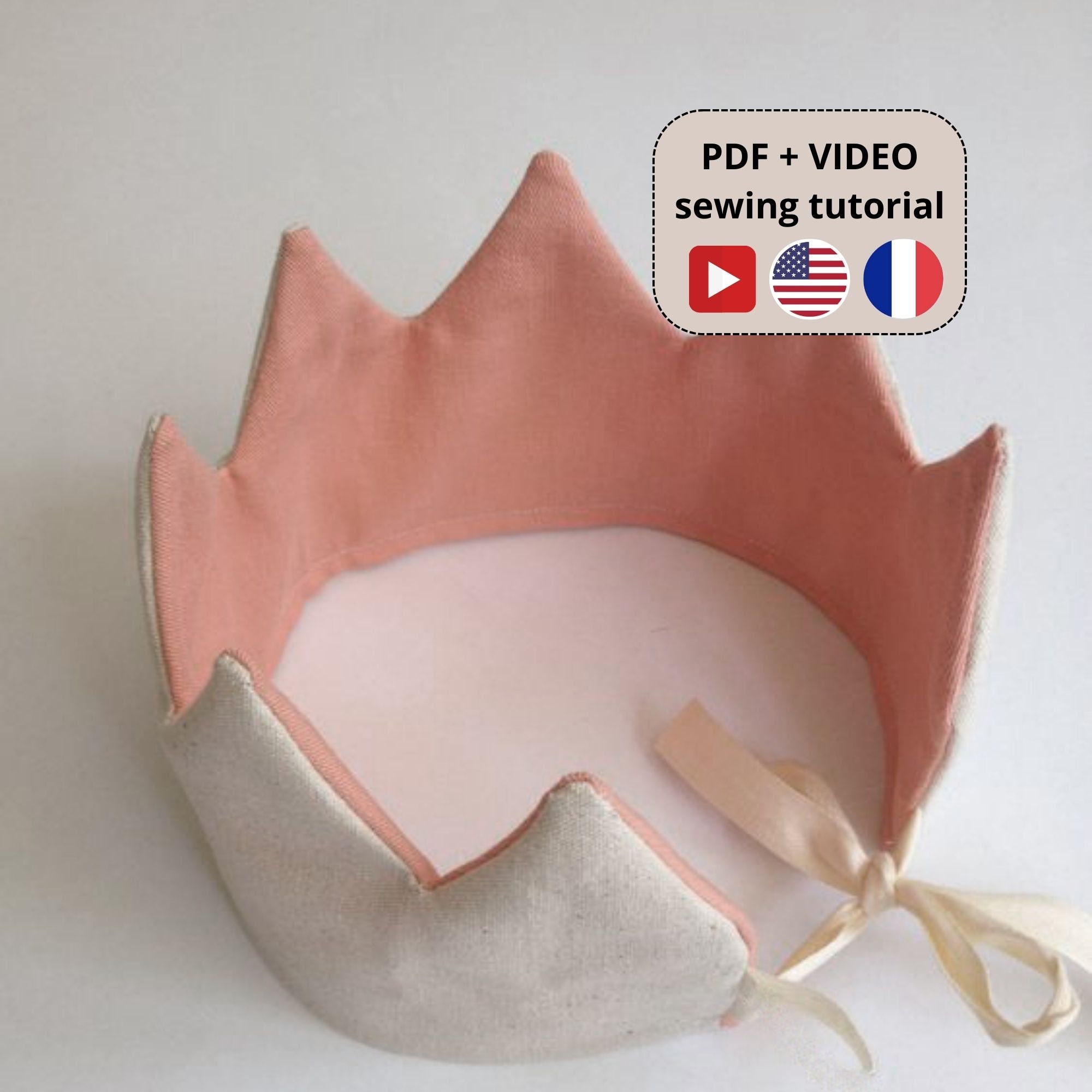 Birthday Crown PDF Pattern, Crown Sewing Pattern, DIY Crown, Pattern ...