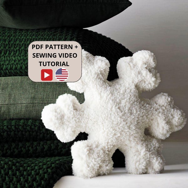 Snowflake Pillow - Etsy