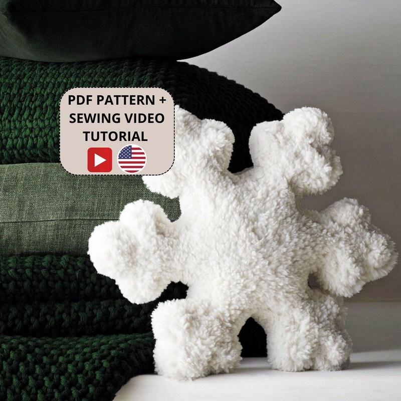 Snowflake Pillow - Etsy