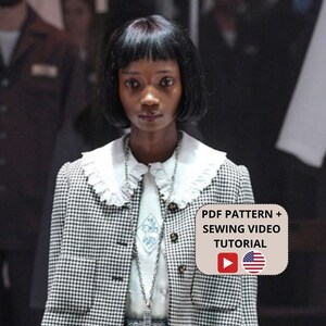 Ruffle Collar PDF Pattern, Detachable Peter Pan Neck Collar, Sewing ...