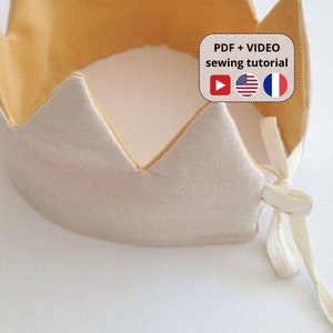 Crown Sewing Pattern PDF, Video Tutorial, Instant Download ...
