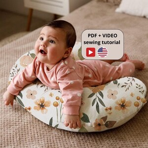 Baby Nursing Pillow Cover Sewing Pattern With Zipper, Video Tutorial ...