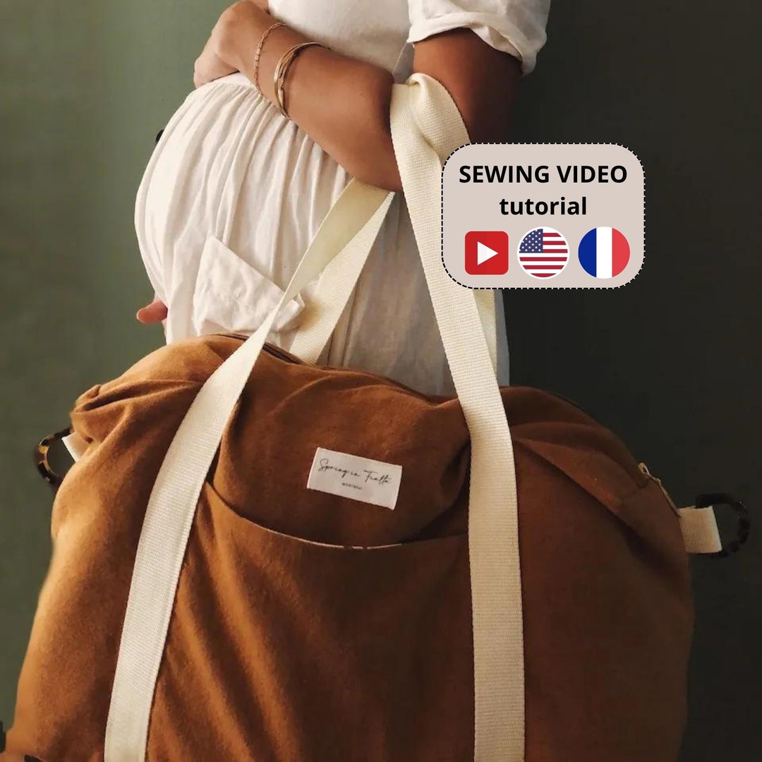 Diaper Bag Sewing Pattern, Nursery Bag, Sewing Video Tutorial, Instant ...