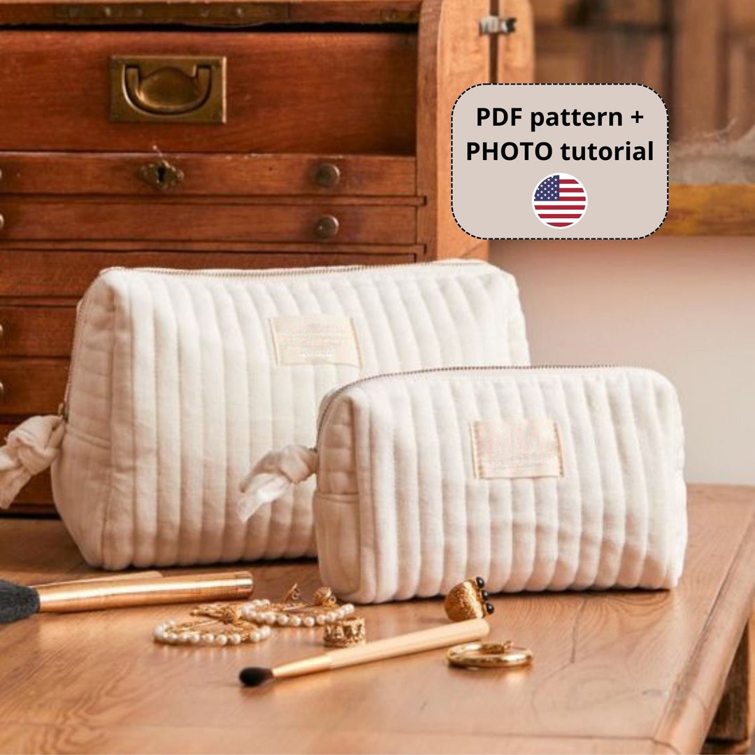 Makeup Bag Sewing Pattern Toiletry Bag PDF Photo Tutorial & Sewing ...