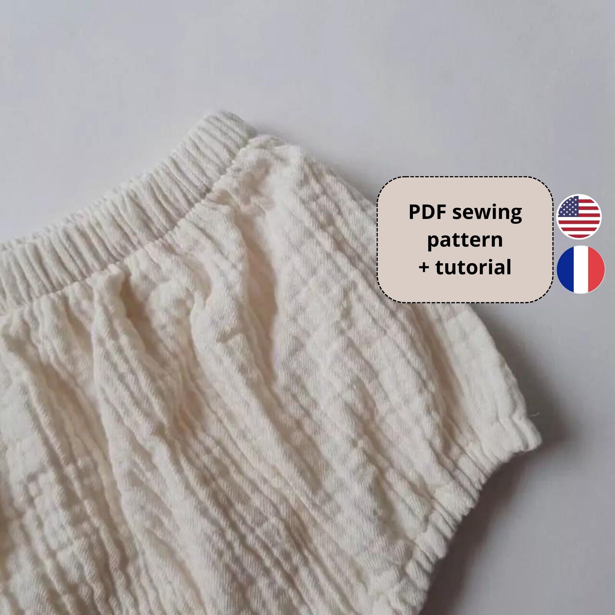Baby Bloomers PDF Sewing Pattern With Video Tutorial , Instant Download ...