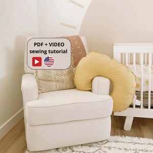 Baby Nursing Pillow Cover Sewing Pattern With Zipper, Video Tutorial ...