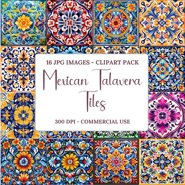Mexican Mosaic Tiles - Etsy