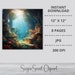 Ocean Theme Background, Under Sea Digital Backdrop, Underwater Overlay ...