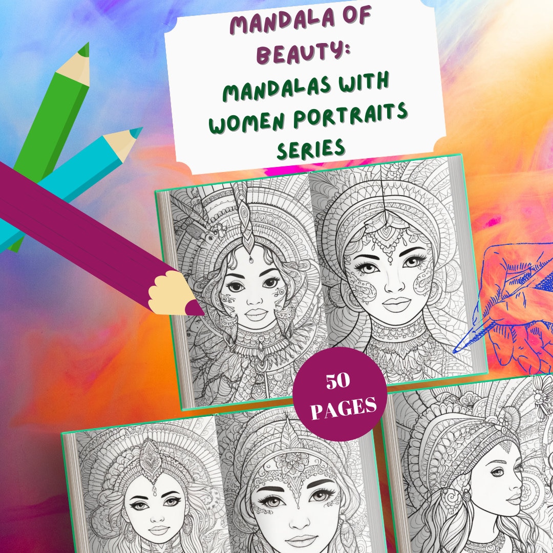 Mandala of Beauty, Mandalas With Women Portraits Series, Women ...