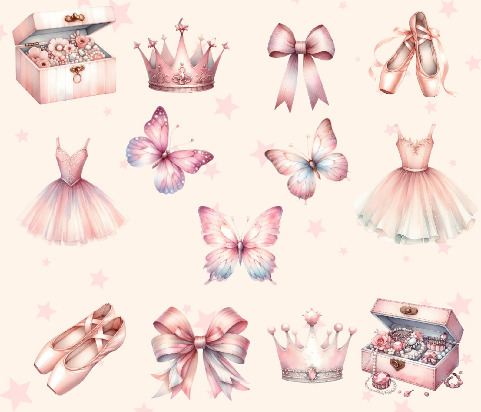 Ballerina Watercolor Clipart - Elegant Ballet Dancer Illustrations ...