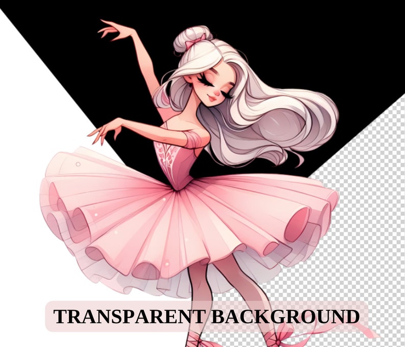 Ballerina Watercolor Clipart - Elegant Ballet Dancer Illustrations ...