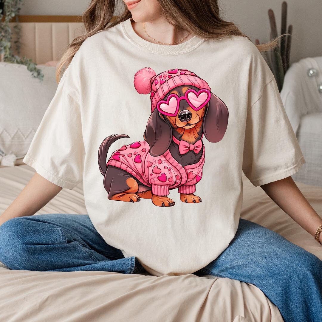 Valentine Dachshund Dog Png, Sausage Dog Valentines Clipart, Love ...