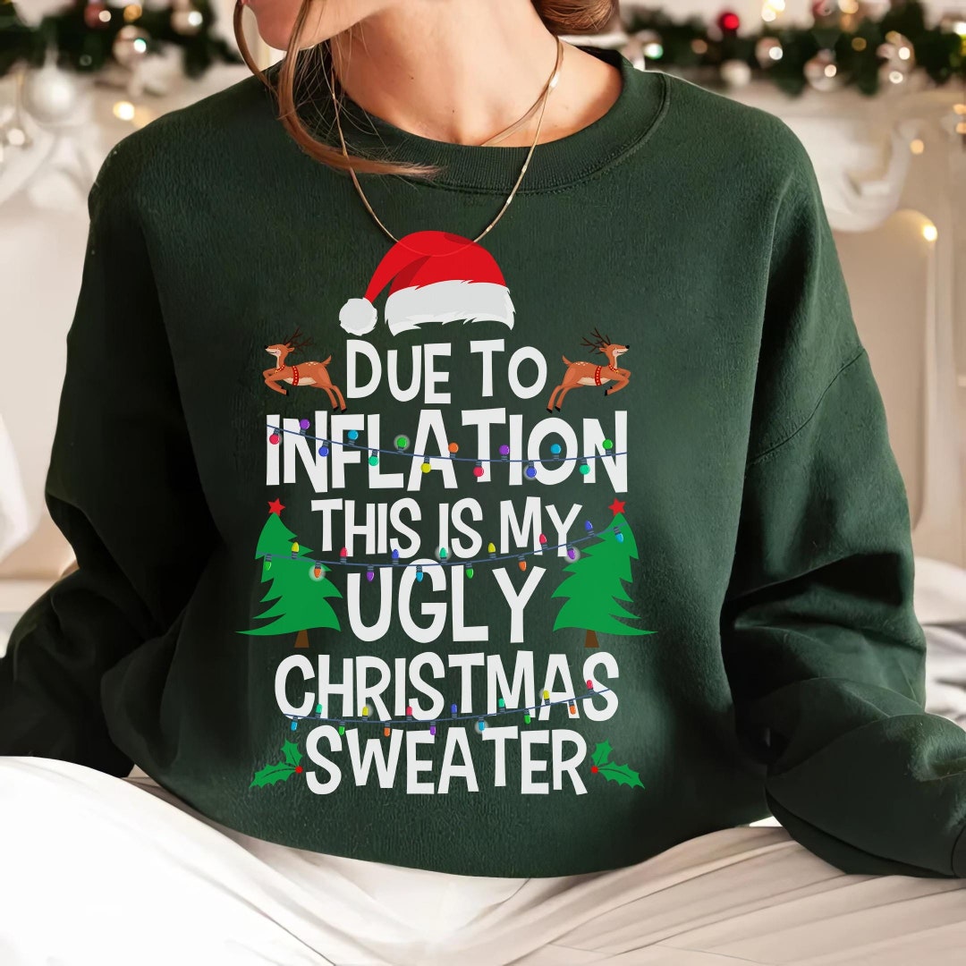 Due to Inflation Christmas Png, Funny Santa Claus Png, Retro Ugly ...