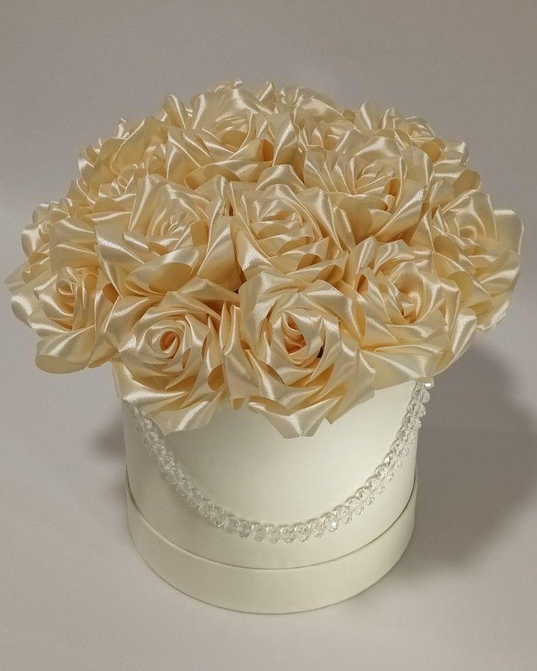 Luxury Handmade Satin Rose Box – Elegant & Long-lasting Floral ...