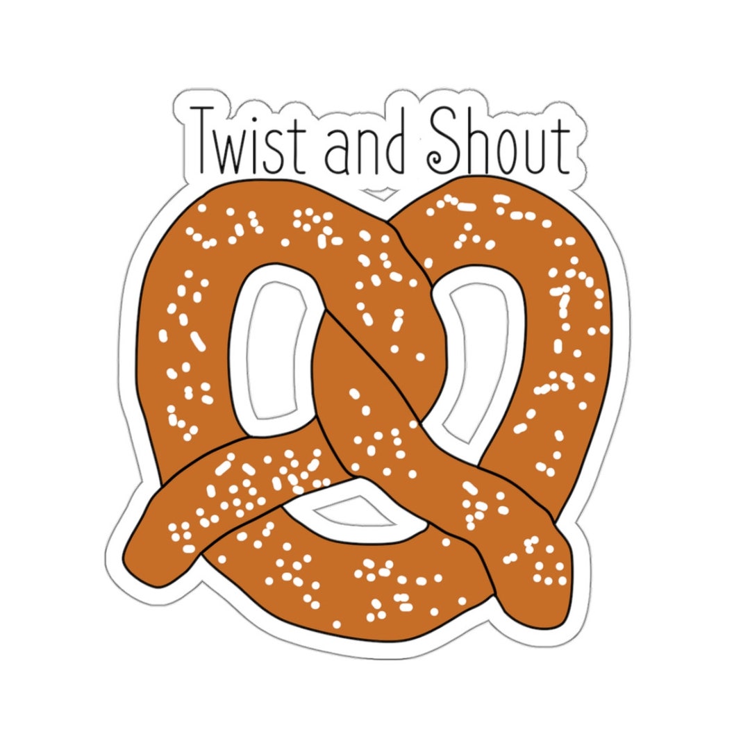 Twist and Shout Yummy Snack Food Pretzel Design Sticker - Etsy