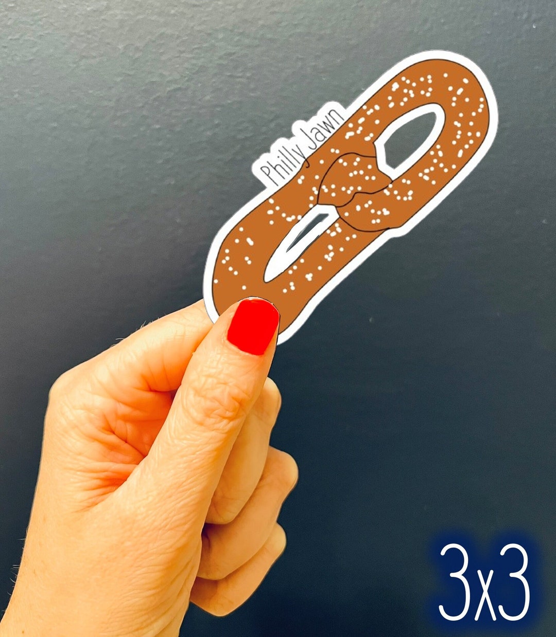 Philly Jawn Soft Pretzel Vinyl Laptop Sticker - Etsy