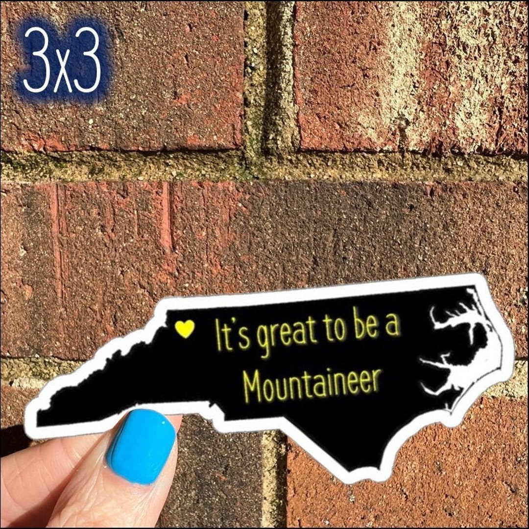 Appalachian State University Sticker | ASU Mountaineers | Black and ...