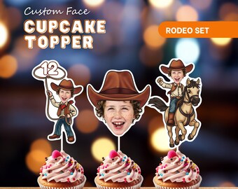 Cowboy Cupcake Toppers Western Birthday Party Decorations My First ...