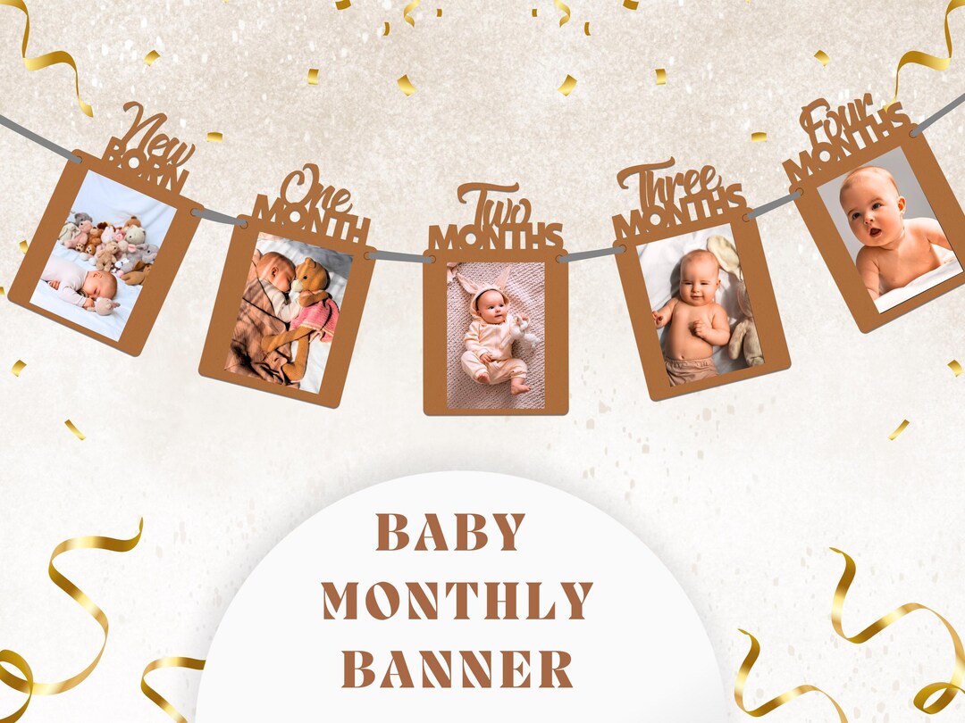 Baby Monthly Banner 1st Birthday Photo Banner for Baby From Newborn to ...
