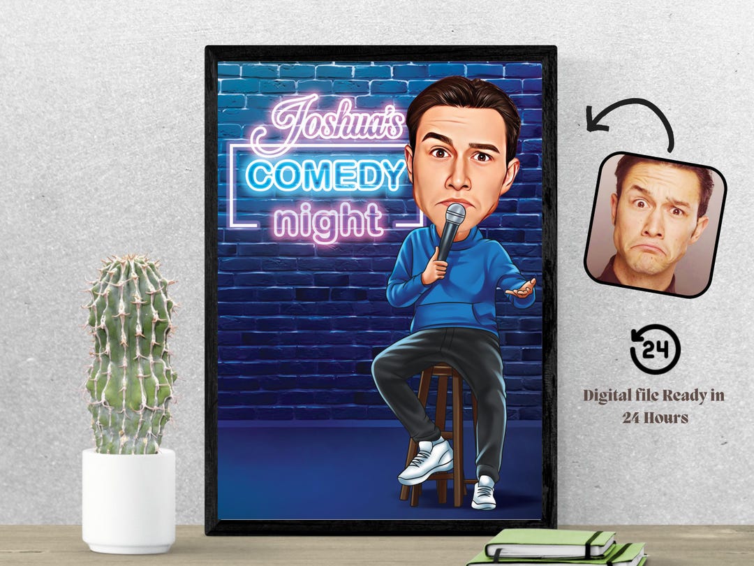 Stand-up Comedian Custom Caricature Stand up Comedian Gift Personalized ...