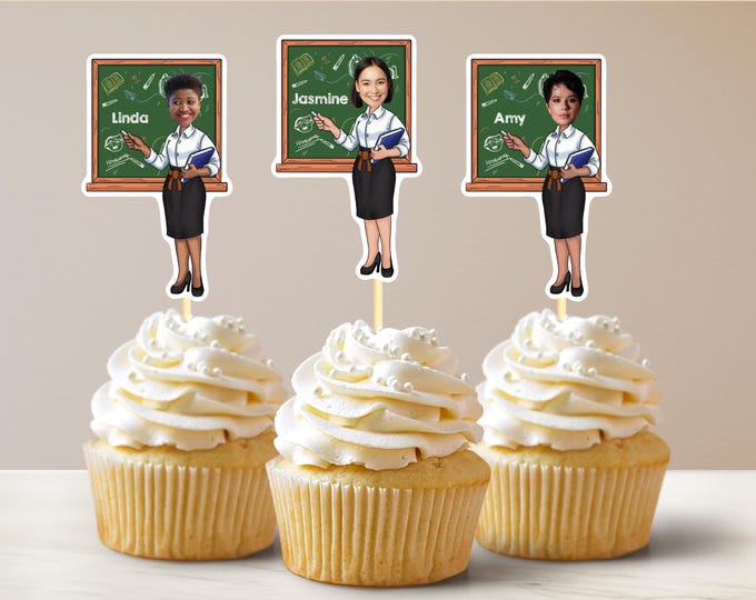 Teacher Cake Topper, Educator Cake Topper, Teacher Birthday Cake Topper ...