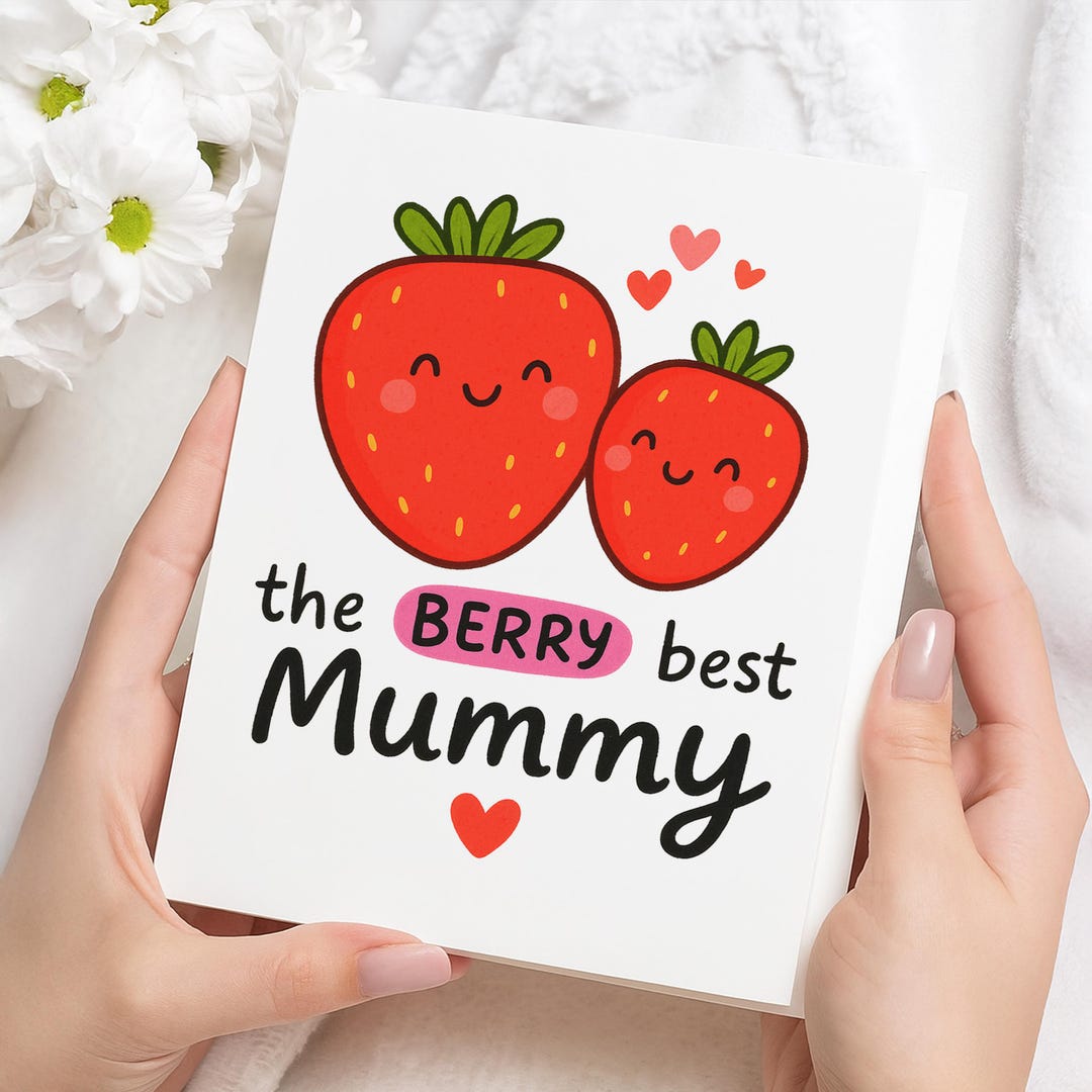The Berry Best Mummy Greeting Cards Custom Cards for Mom Mother's Day ...