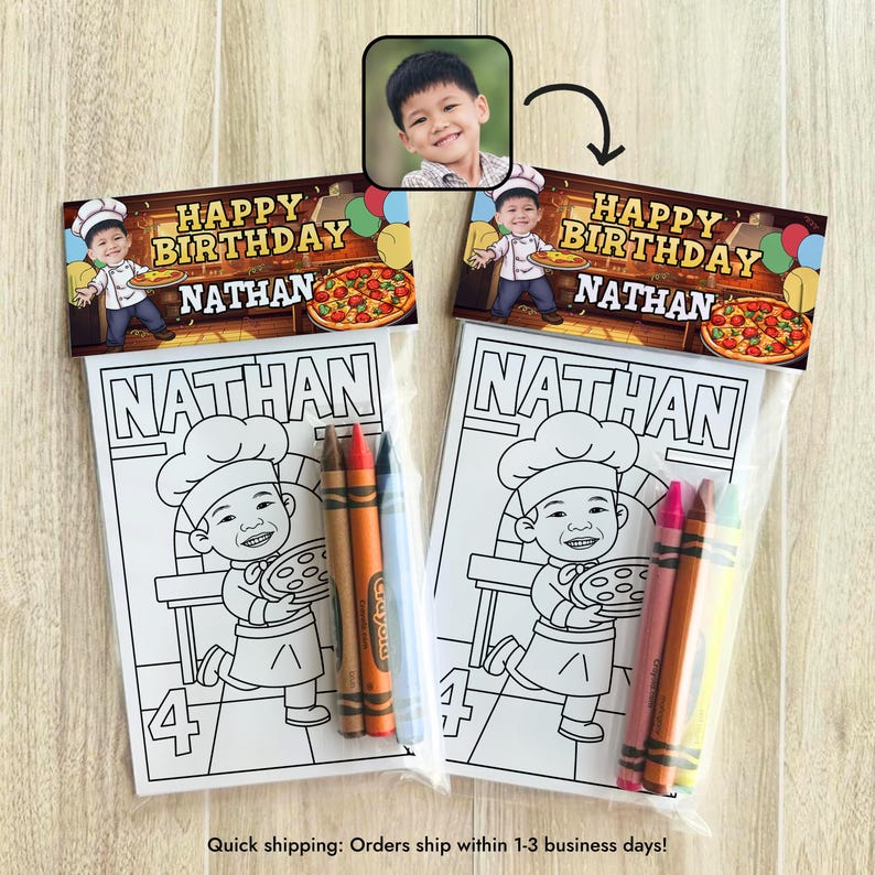 Custom Pizza Coloring Pages Pizza Party Personalized Custom Cooking ...